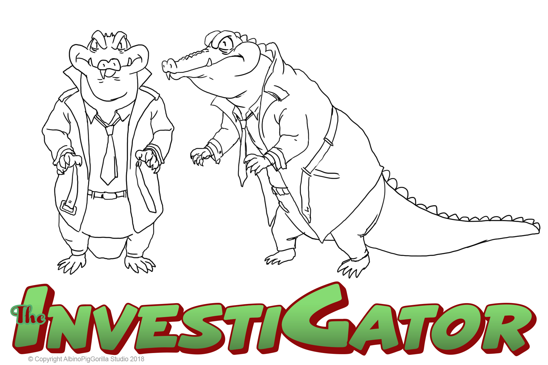 The InvestiGator: More Character Design Development – AlbinoPigGorilla ...